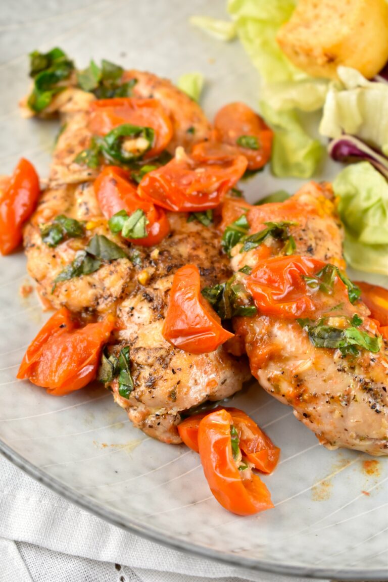 Tomato Basil Chicken Recipe | LaaLoosh