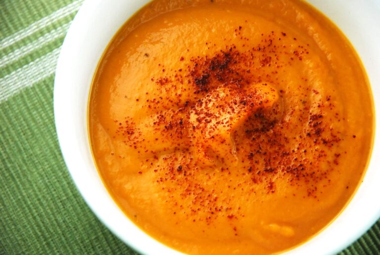 Roasted Sweet Potato Soup Recipe - 6 Points | LaaLoosh