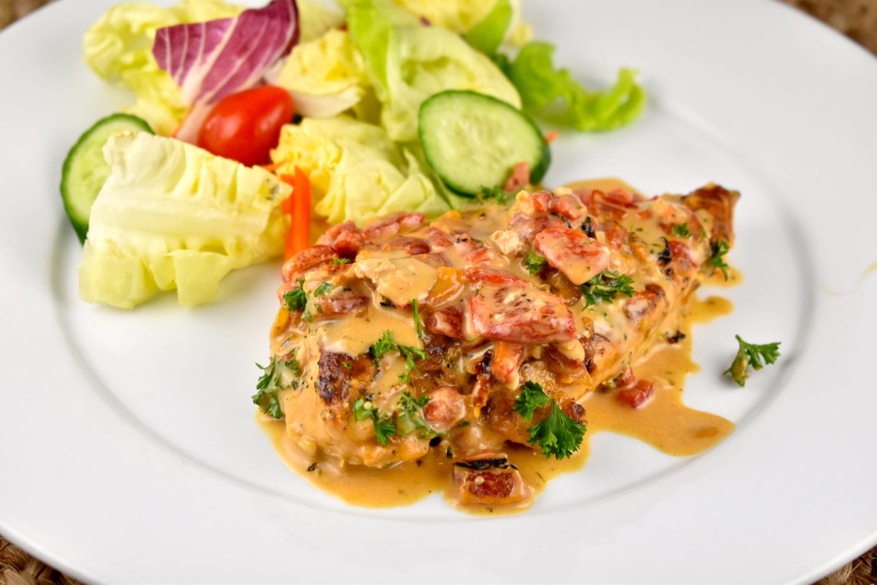 Roasted Red Pepper Chicken Recipe | LaaLoosh