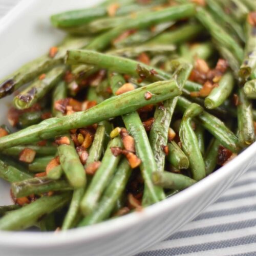 Chinese Garlic Green Beans Recipe | LaaLoosh