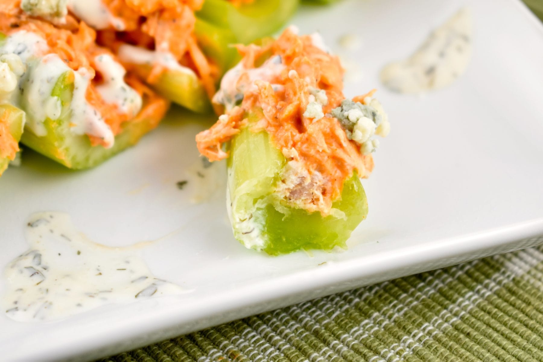 Buffalo Chicken Celery Sticks - 2 Points | LaaLoosh