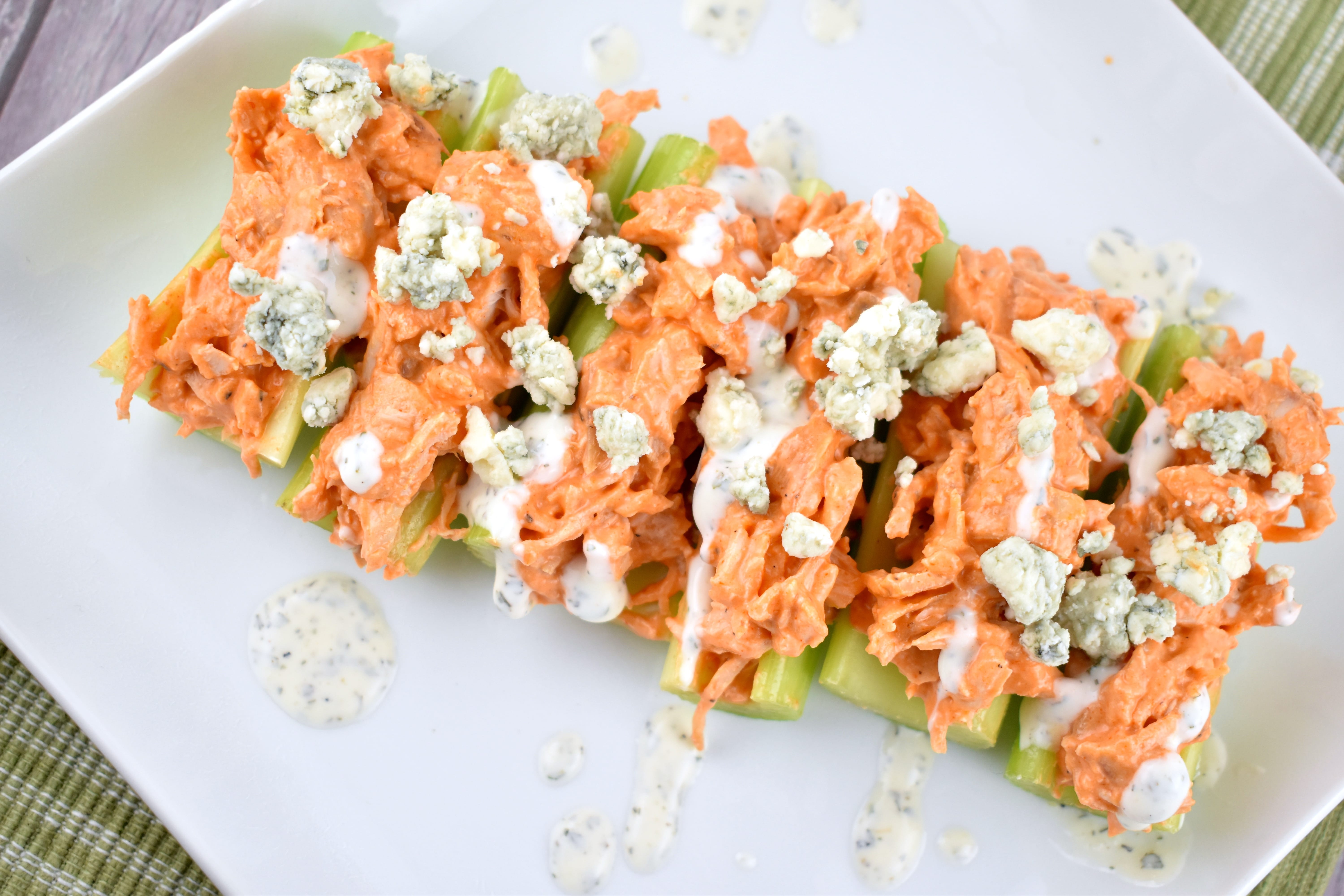 Buffalo Chicken Celery Sticks Recipe | LaaLoosh